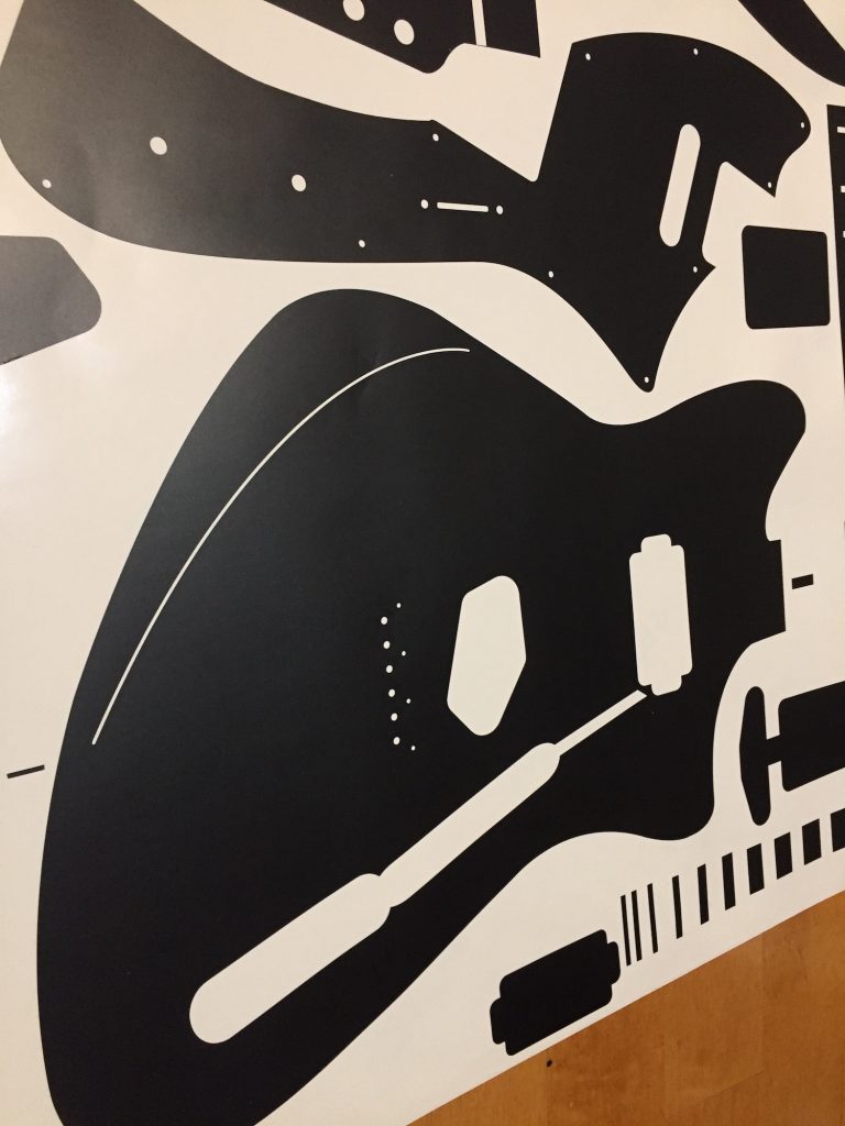 2018 meteor Routing Template-vinyl blueprints for guitar building