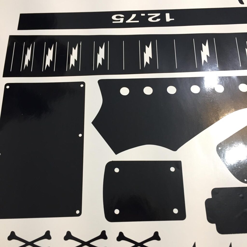 Warlock guitar Routing Template. Classic 80s metal guitar. Body, neck ...