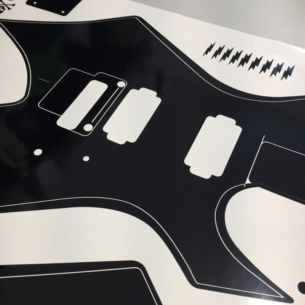 Warlock guitar Routing Template. Classic 80s metal guitar. Body, neck ...